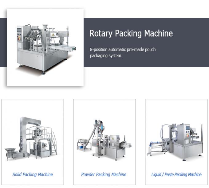 Premade Pouch Rotary Pouches Packing Machine Multi Station Durable